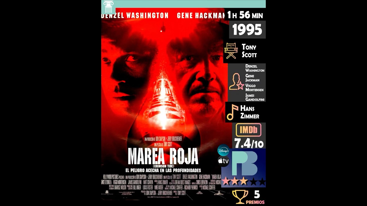 Marea roja | Tráiler HD Castellano (1995) | Peliculasbien