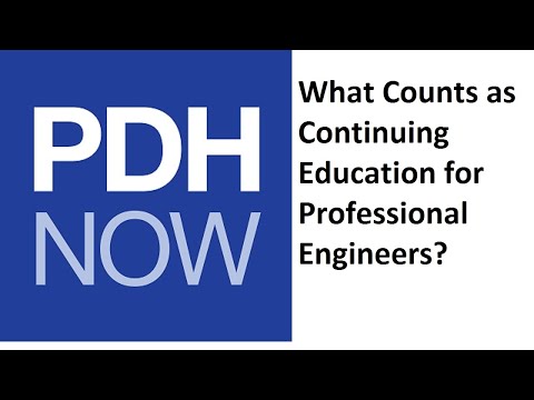 What counts as Continuing Education for Professional Engineers?