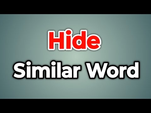 Hide Similar Word || Synonyms of Hide | Words Tube