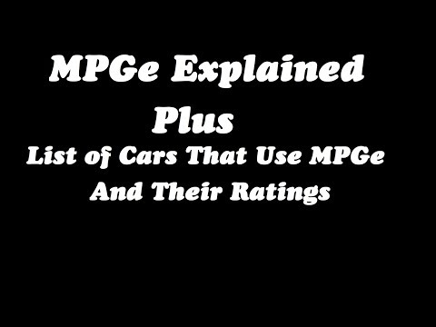 Detailed Explaination of What MPGe is, Plus List of All Electric and Plug In Hybrid Car's MPGe and M