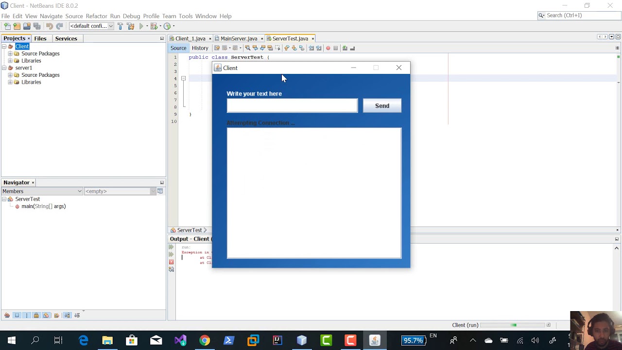 Java TCP Client Server Chat Applications