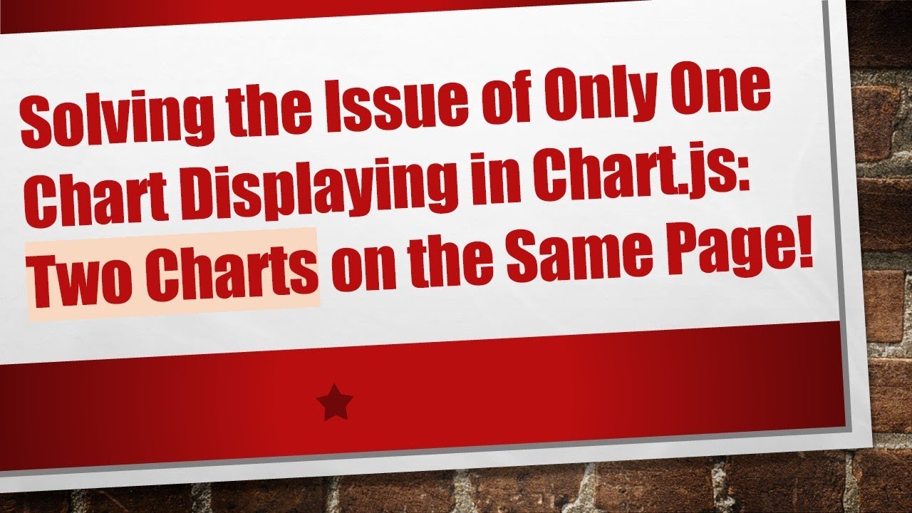 Solving the Issue of Only One Chart Displaying in Chart.js: Two Charts on the Same Page!