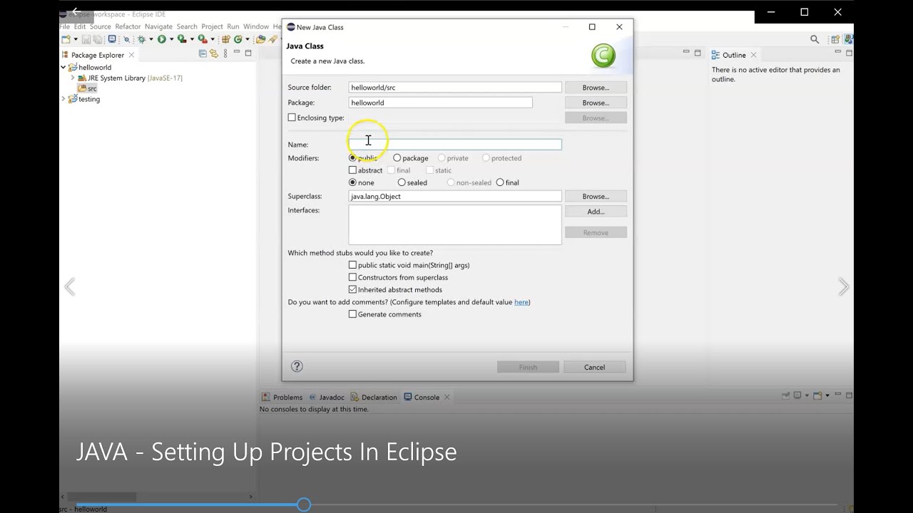 JAVA - Setting Up Projects In Eclipse