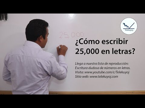 Cómo se escribe 25,000 en letras