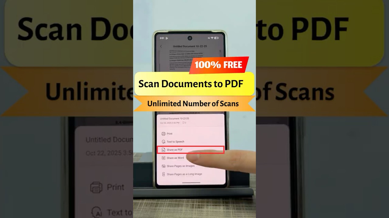 How to Scan Documents to PDF for Free #smartphone