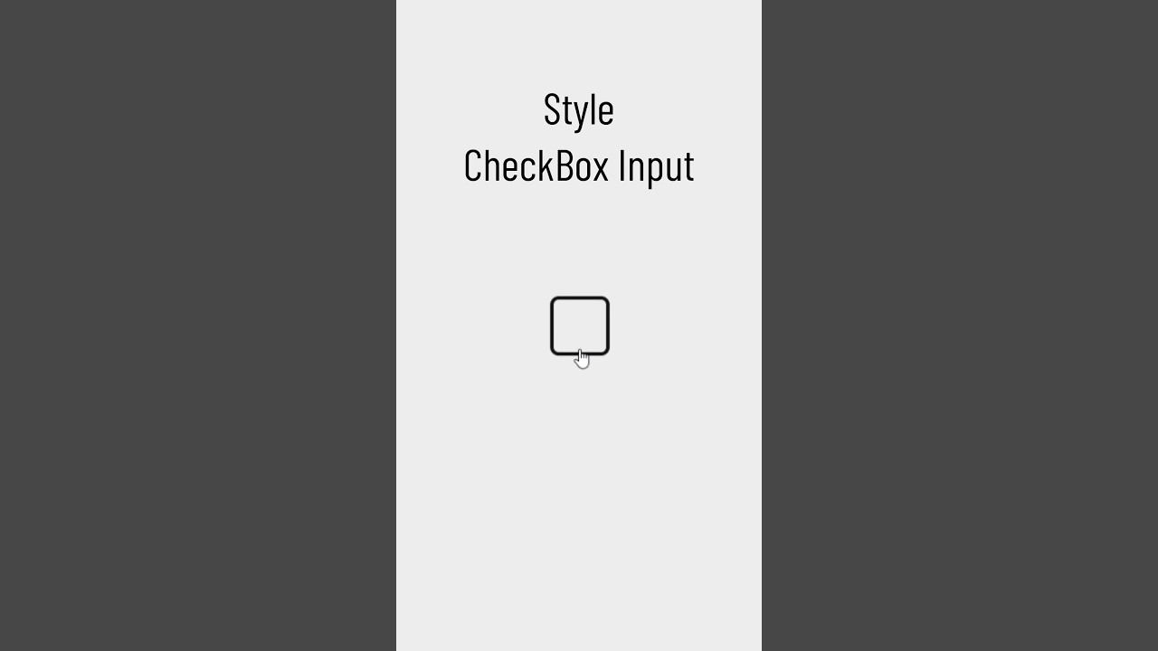 Style CheckBox Input With Html and Css Only #css #html #code #animation #checkbox