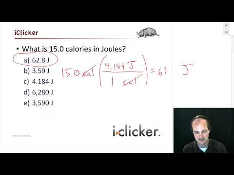 Matter and energy, part 4, energy units and temperature units
