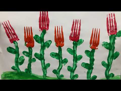 Tulip Fork Printmaking