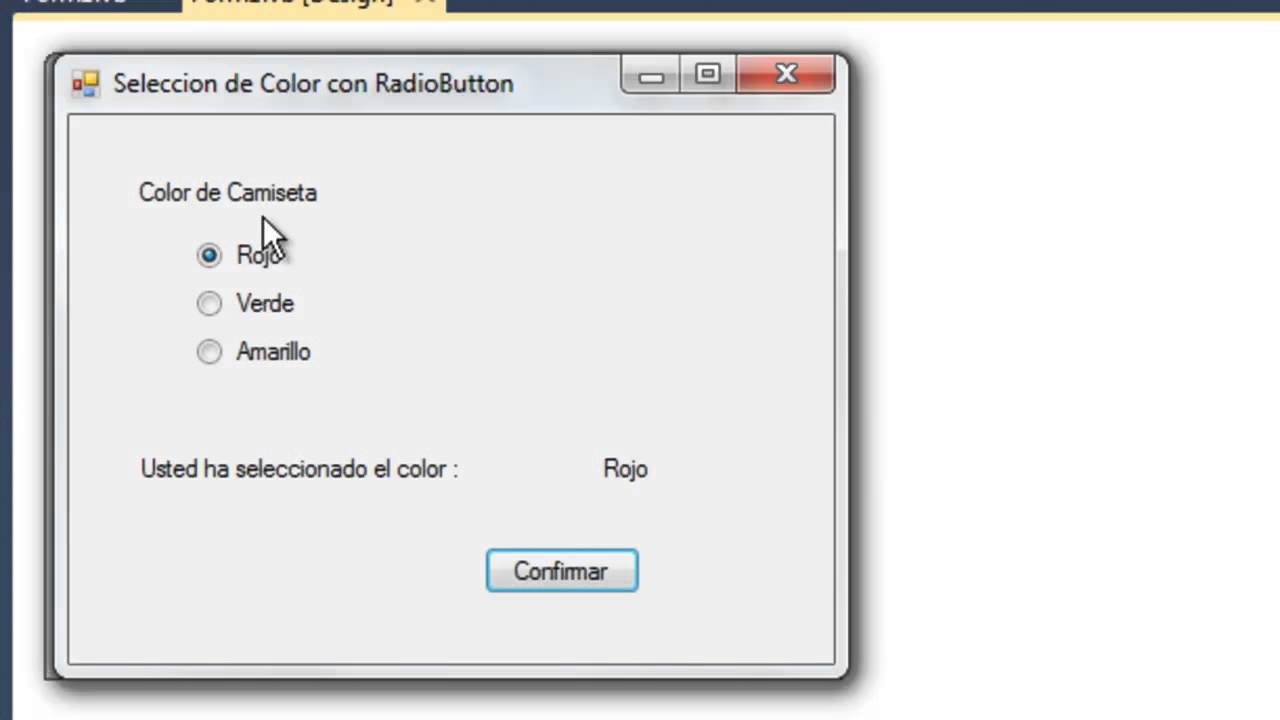 Uso del Radio Button en Visual Basic