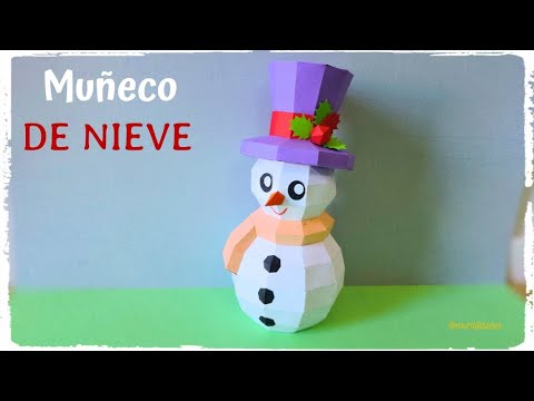 ☃️ COMO HACER UN MUÑECO DE NIEVE MUY FACIL - 30CM DE PAPEL - SNOWMAN ...