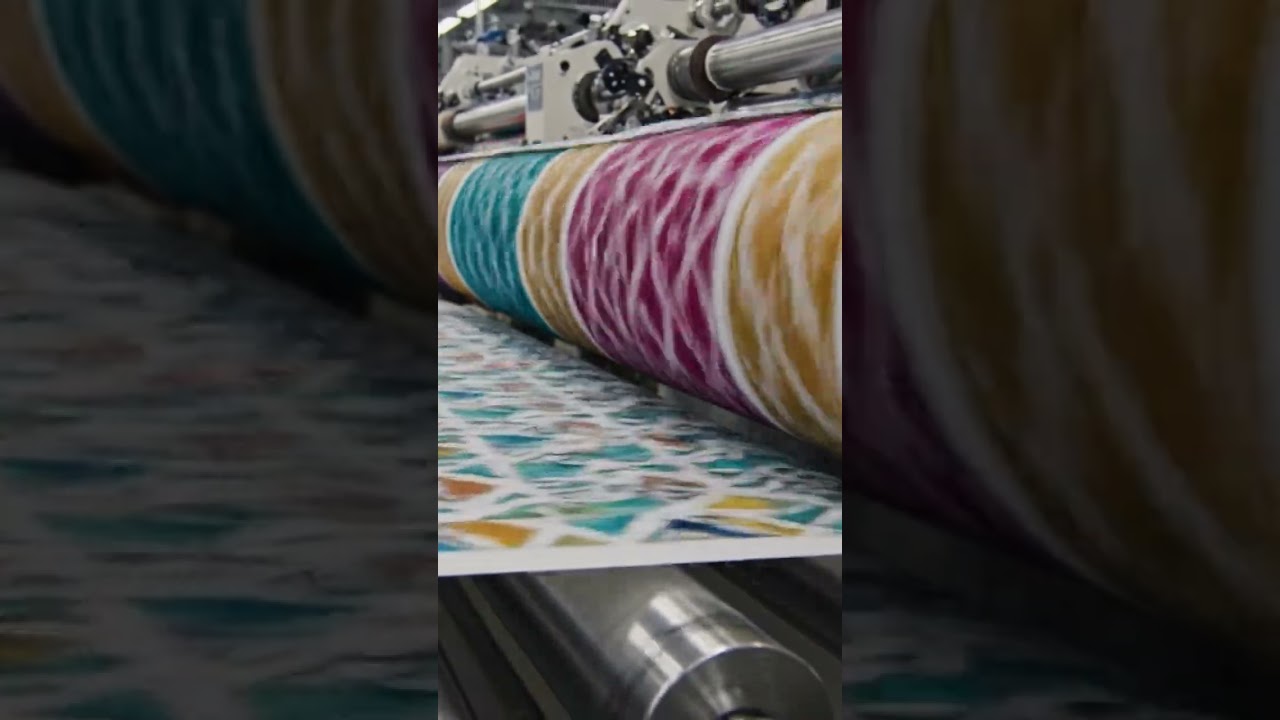 🌀 The Ultimate Pattern Reveal | Oddly Satisfying Industrial Printing #textileindustry