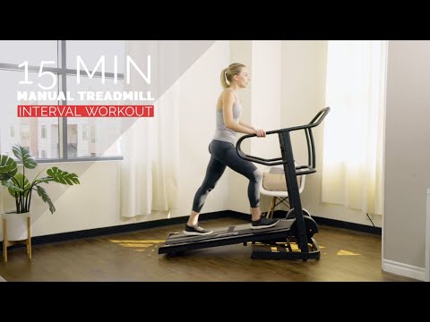 15 Min Manual Treadmill Interval Workout for Beginners