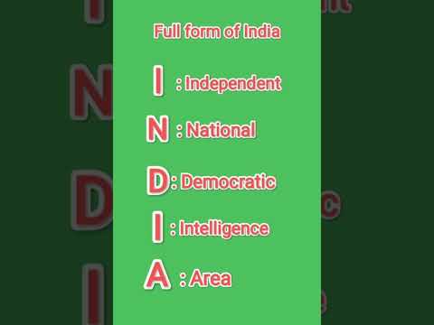 #short #viral #video Full form of India India ka full form kya hota hai What is full form of India