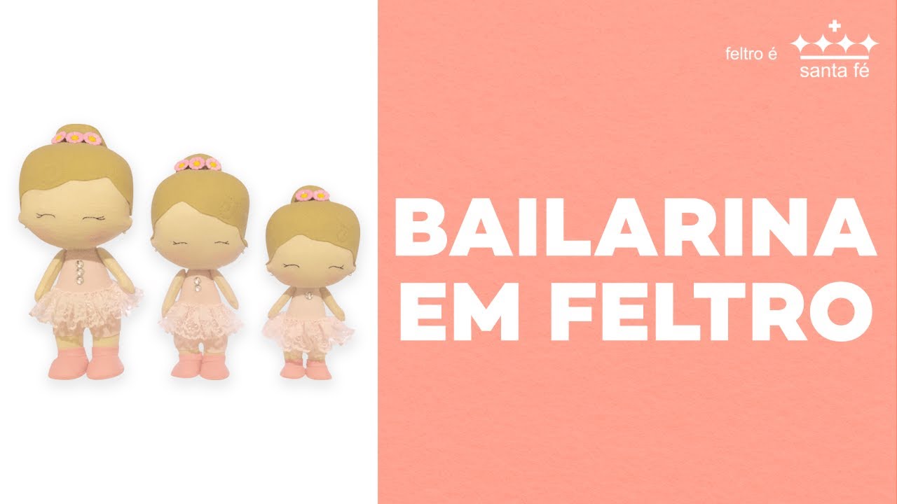 PASSO A PASSO EM FELTRO - BAILARINA HELO por Tairini Souza