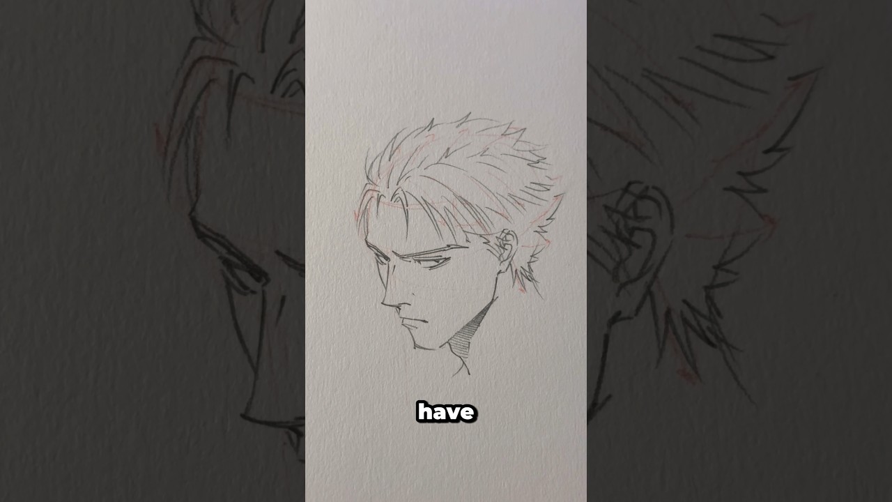 Easiest way to draw hair . . . 😅🤷‍♂️ || #art #anime #manga #naruto #shorts