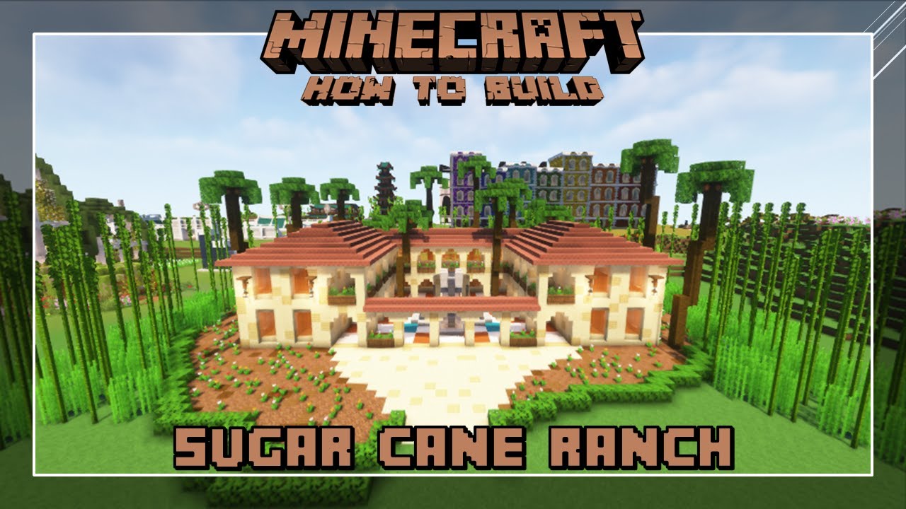 Minecraft - How to Build a Sugar Cane Ranch 🏝️🎋 - Minecraft Builders