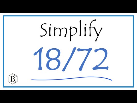 How to Simplify the Fraction 18/72