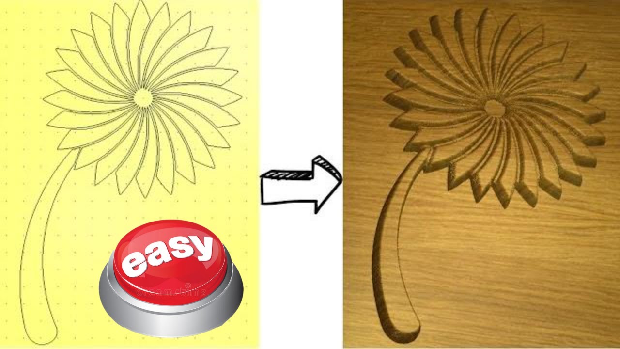 Vector Image to a 3d Model using 15$ a month Carveco Maker