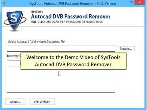 SysTools Autocad DVB Password Remover Tool
