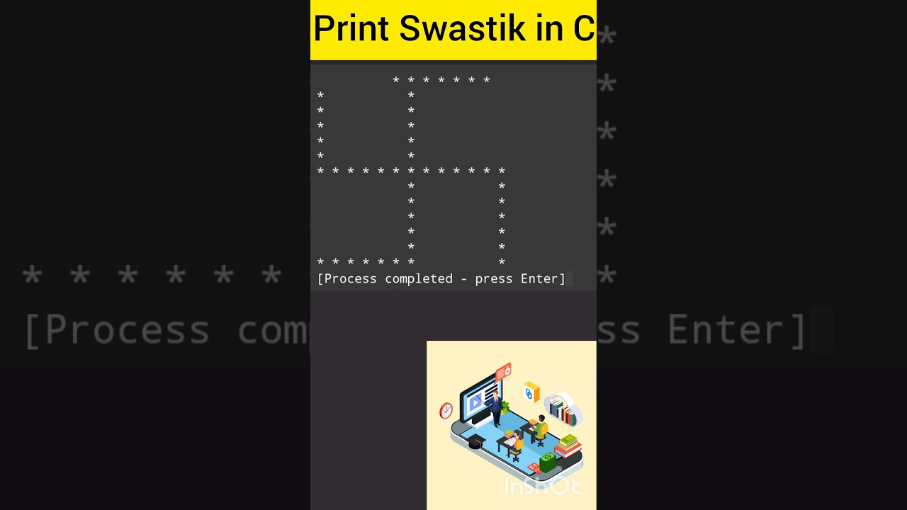 Write a Program to Print Pattern (Swastik) in C