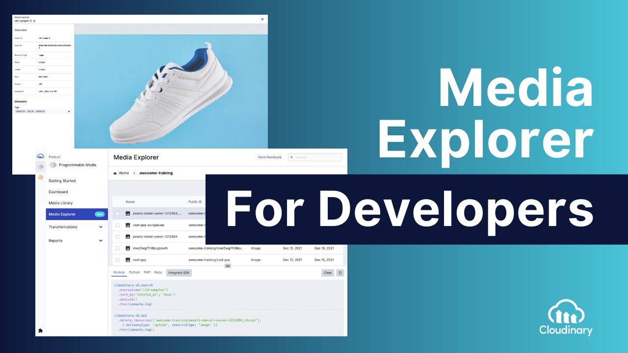 Media Explorer for Developers - Cloudinary Product Update