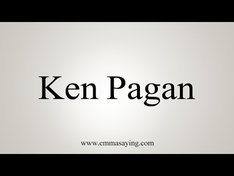 How to Pronounce Ken Pagan