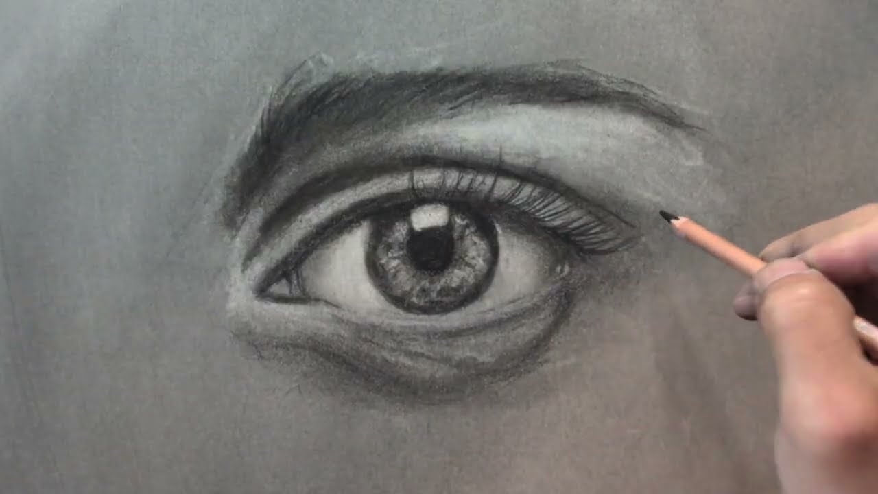 How to Draw a Realistic Eye in Charcoal (Subtractive Method)
