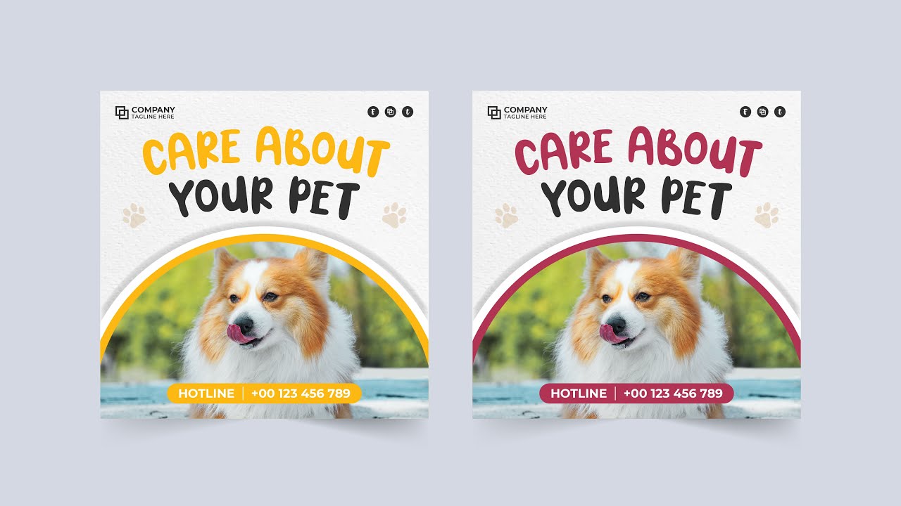 Pet Care Social Media Post Free Download | Animal Shelter Social Media Post Vector