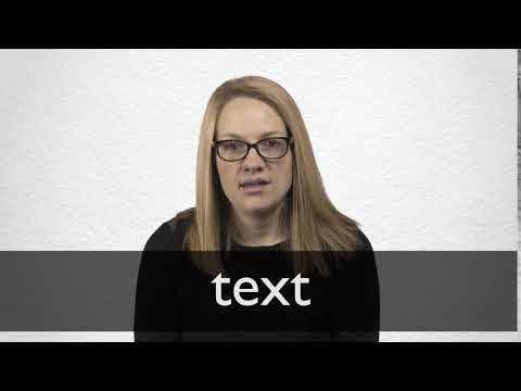 TEXT definition and meaning | Collins English Dictionary