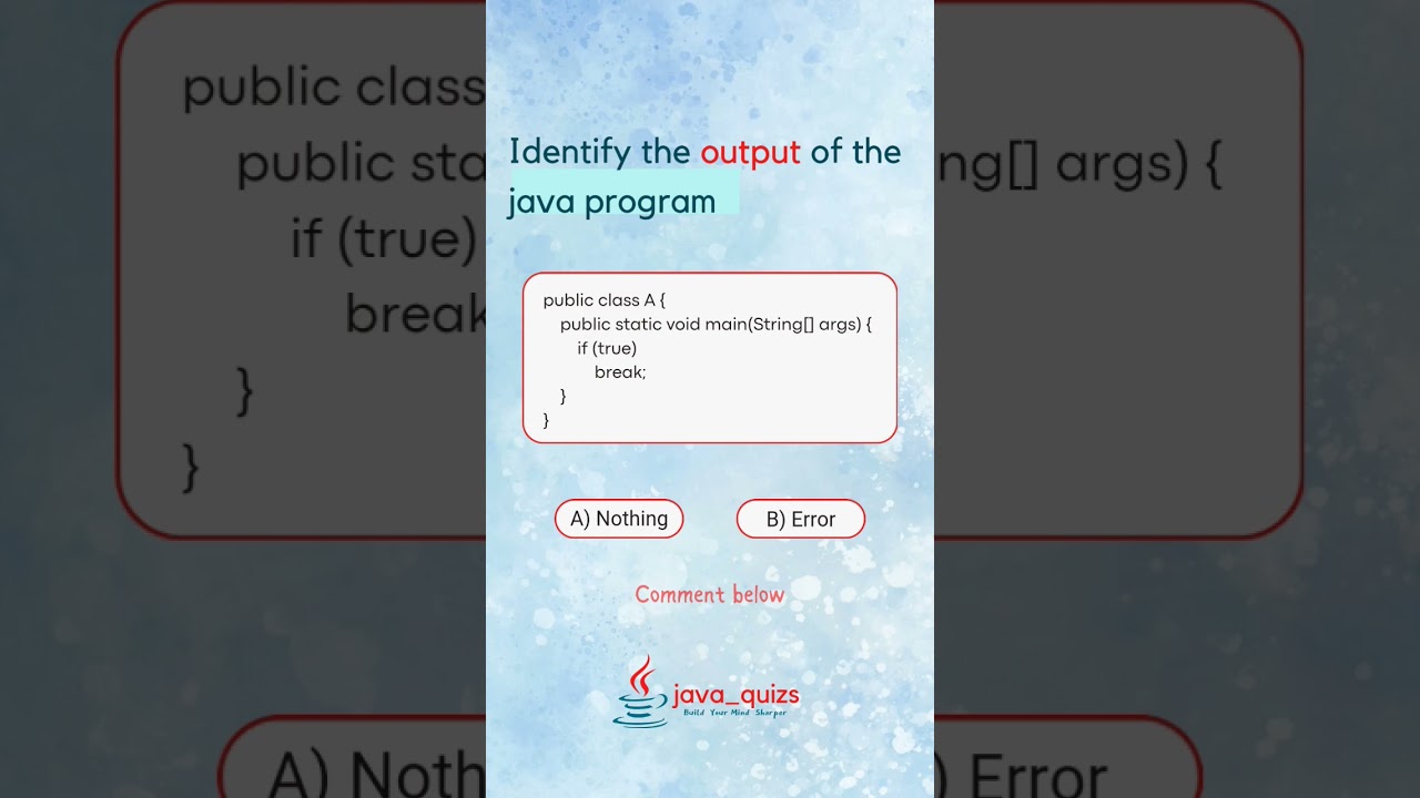 Can you Guess the Output of this Java Program? Test Your Java knowledge #shorts #java #javaquestions