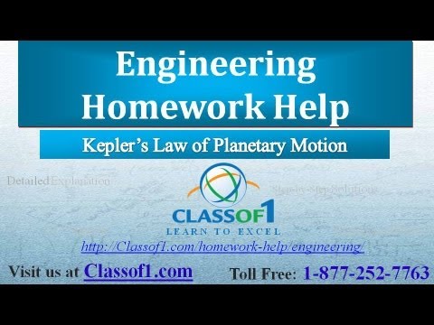 Kepler's Laws of Planetary Motion : Engineering Homework Help by Classof1.com