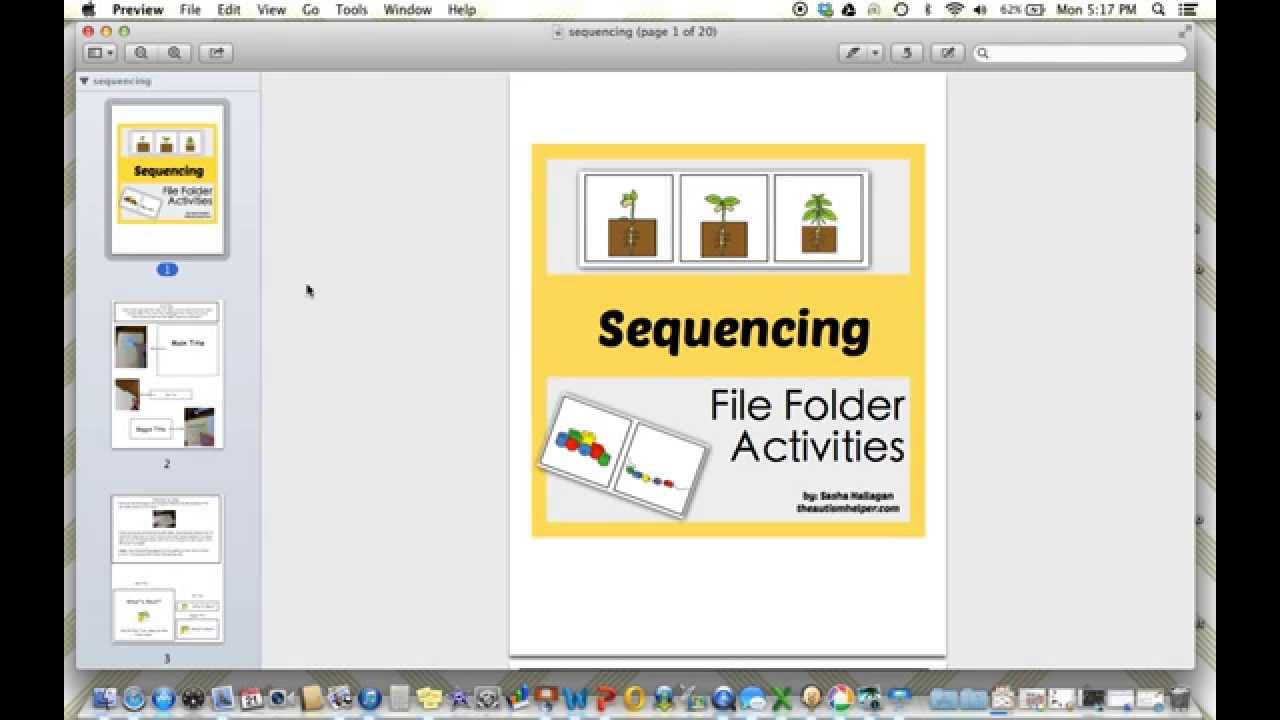 Product Preview - Sequencing File Folder Activities