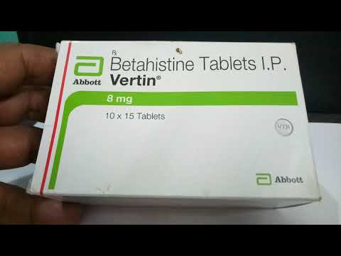 What is vertin 8 mg used for