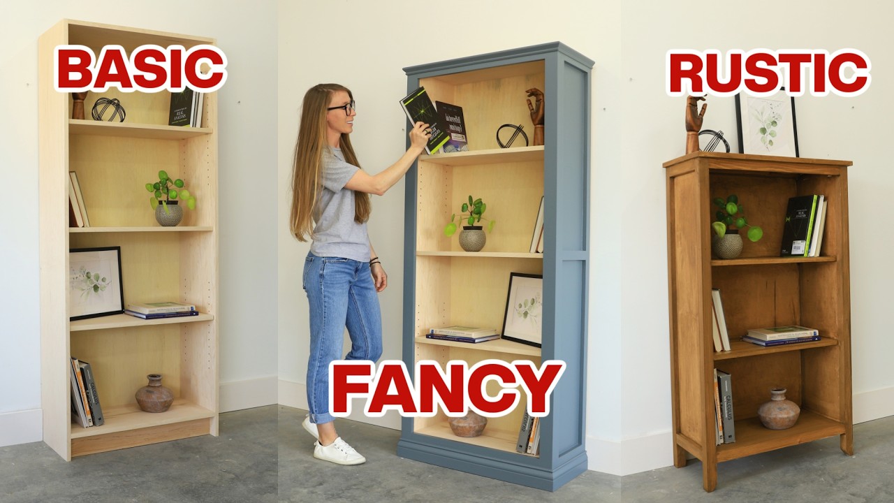 How to Build a Bookshelf | 3 Different Ways!