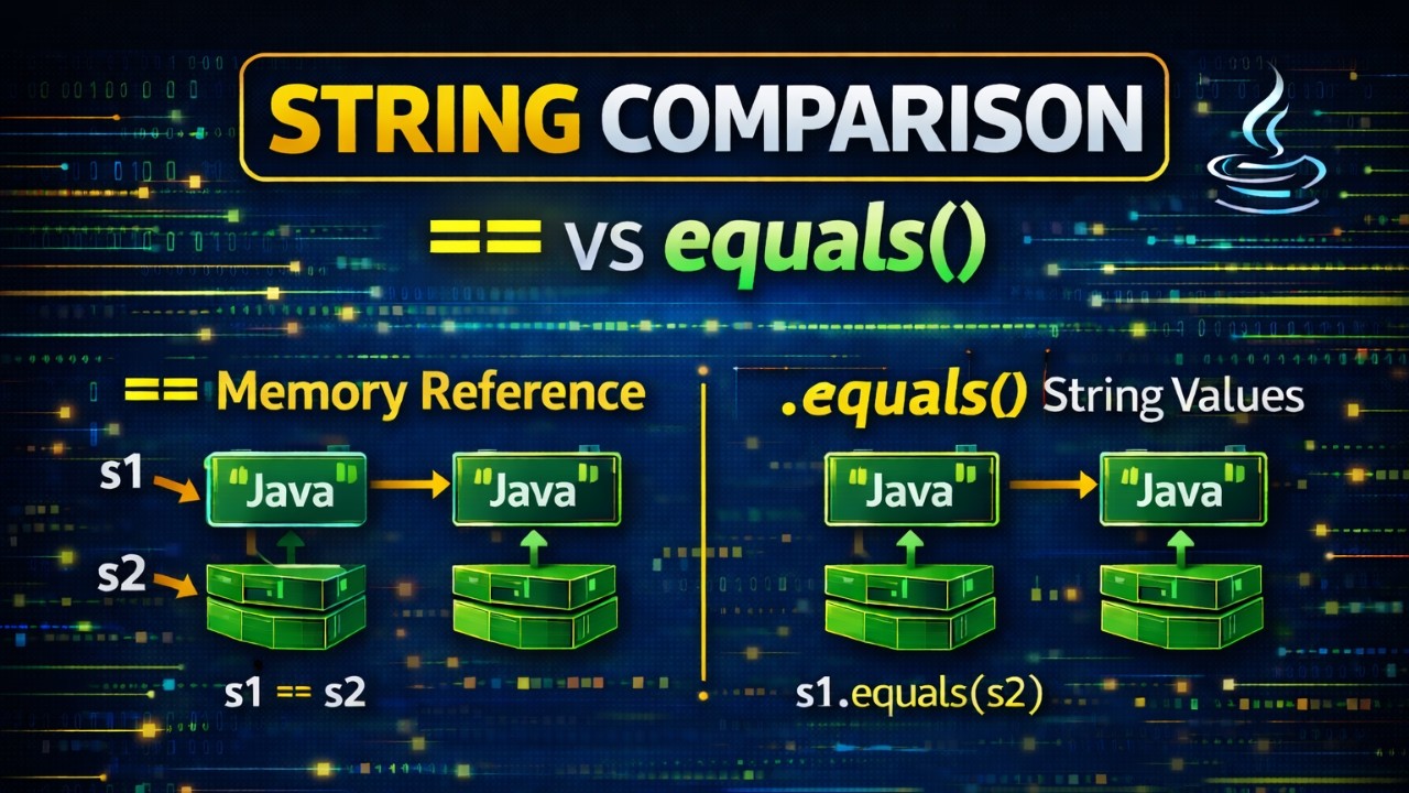 String Comparison Methods | Learn String Comparison Methods in Java