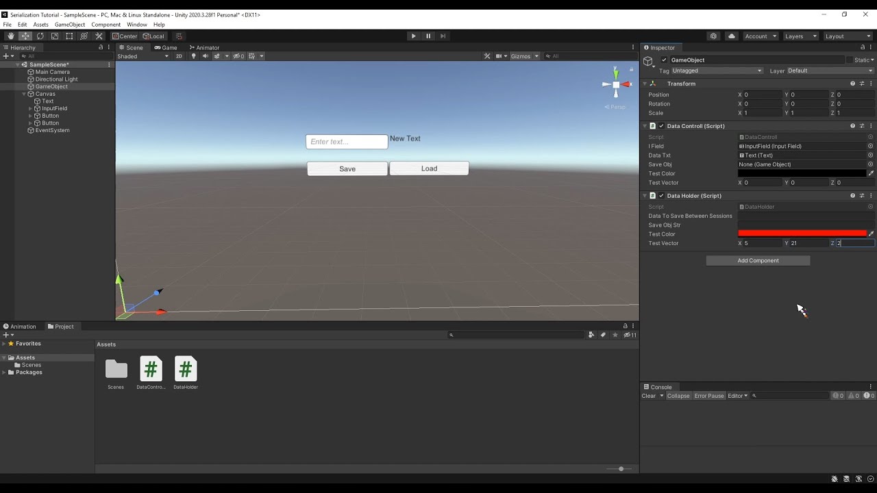 Quick Tutorial[Unity Saving Data Between Sessions]