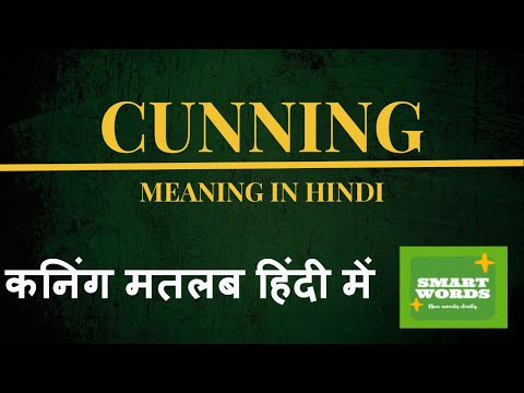 Cunning Meaning In Hindi | Cunning Ka Matlab Kya Hota Hai | Cunning Definition in Hindi
