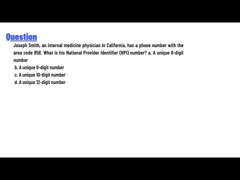 What is his National Provider Identifier (NPI) number Joseph Smith,