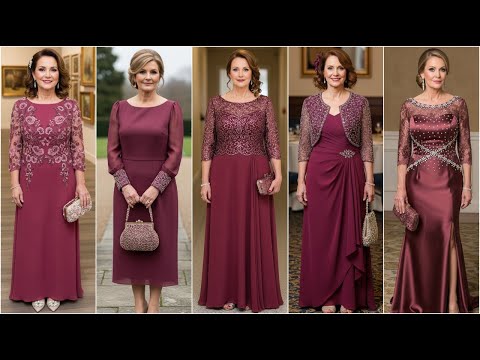 Mulberry Colored Mother of The Bride Dresses - Formal Mulberry Wedding Dresses for Moms 2025