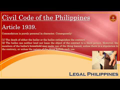 Civil Code of the Philippines, Article 1939