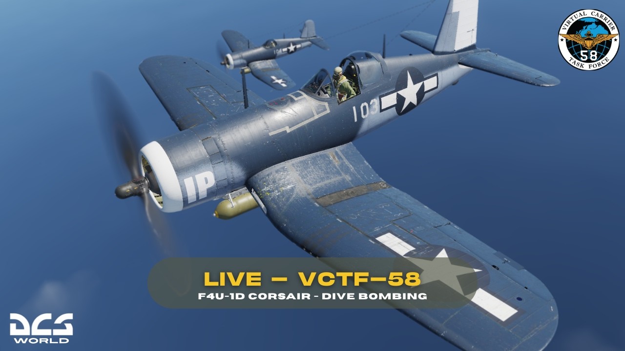 DCS Live - vCTF-58 Friday early training Session. Dive Bombing Training. 1000lb Bombs.