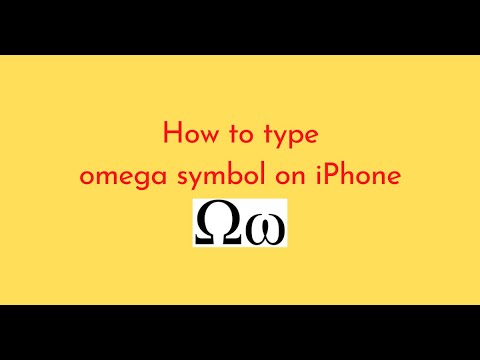 How to type omega symbol on iPhone