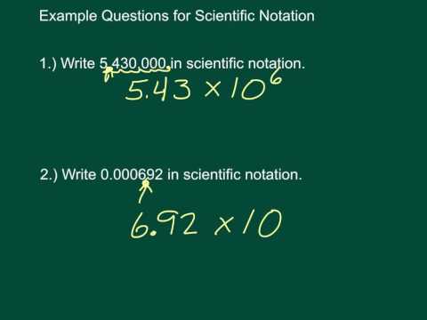 Scientific Notation - Example Problems