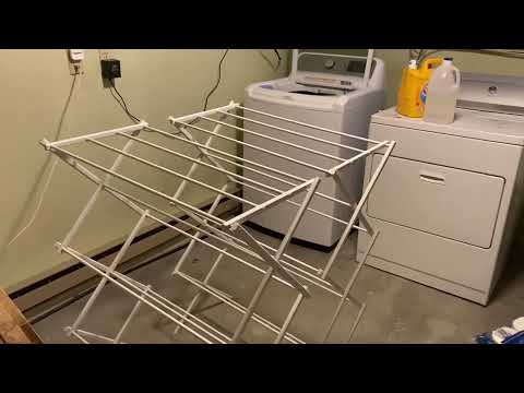 Amazon Basics Foldable Laundry Rack for Air Drying Clothing Review, So functional I have 2! Amazon B