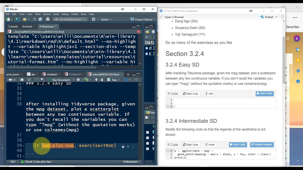 Creating learnr tutorials:  writing questions,   collaborating on GitHub ,  deploying as a package