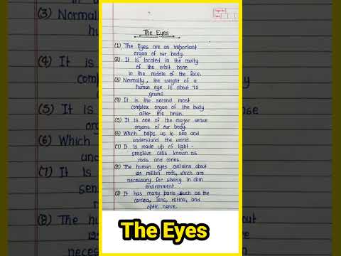 The Eyes #shorts #10linesessay #theeyes