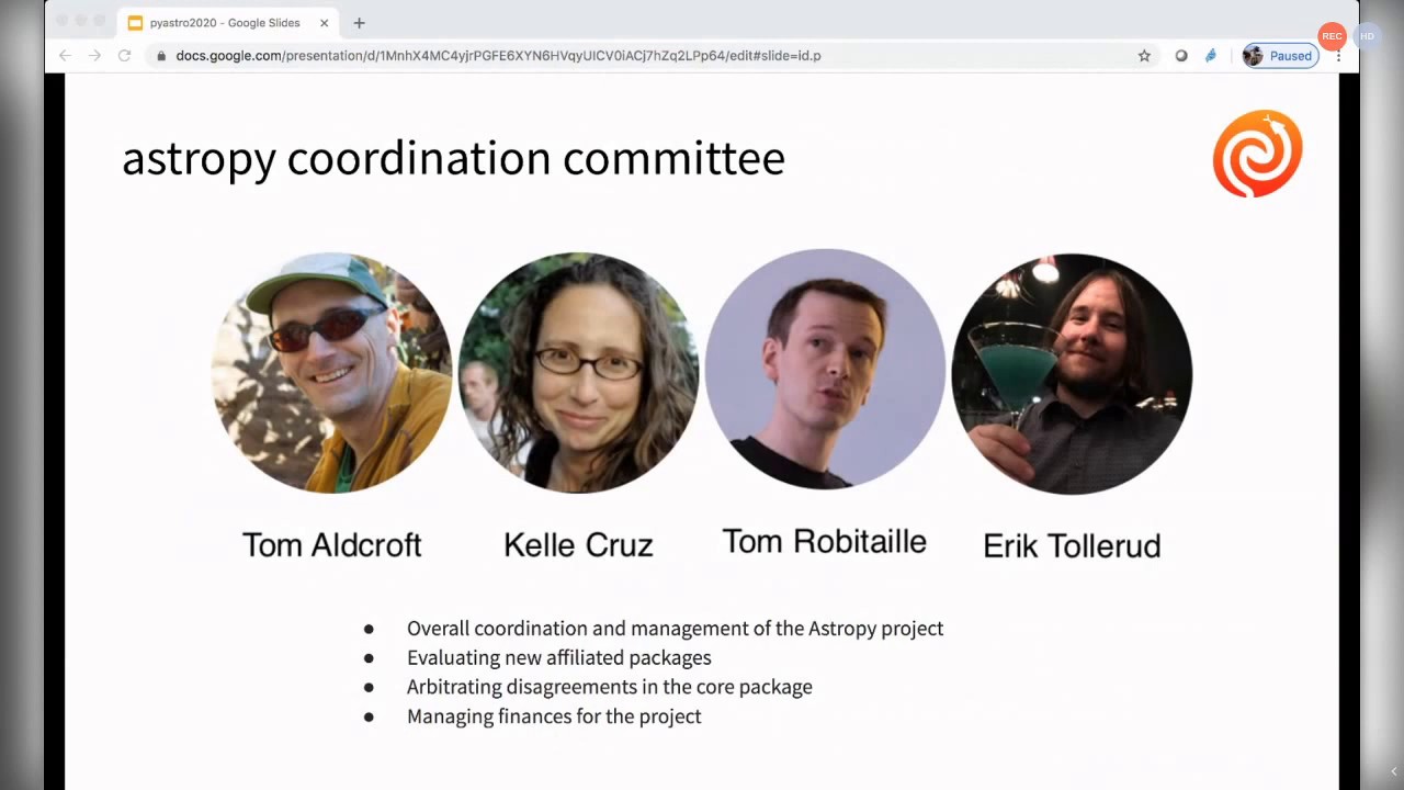 PyAstro20: State of the Package: Astropy