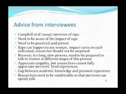 NCRM Video: What is Sensitive interviewing? by Angela Melville