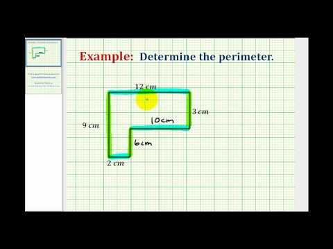Ex: Find the Perimeter of an L-shaped Polygon Involving Whole Numbers ...