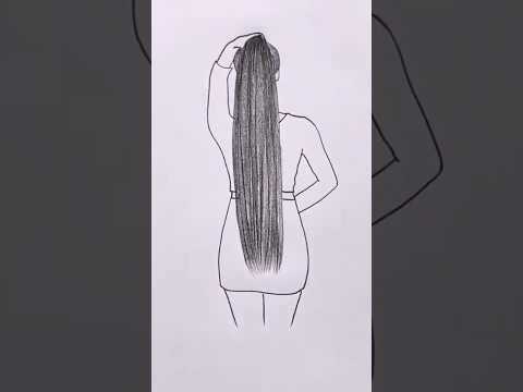 How to draw a girl with beautiful hair style step by step for beginners..
